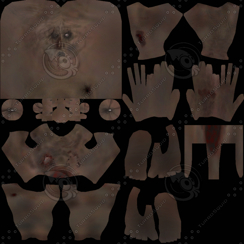 normal mapped zombie obj