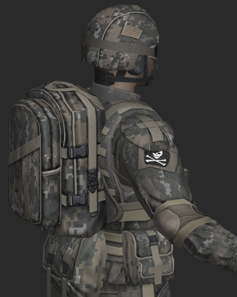 3d human military soldier model