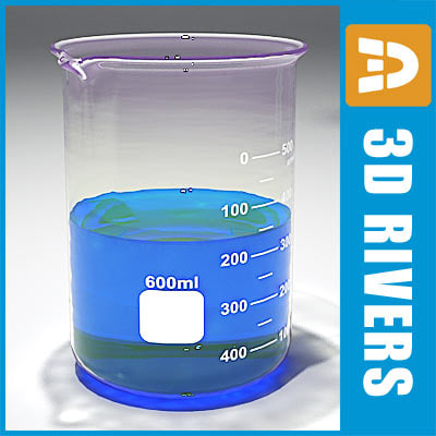 glass beaker 3d 3ds