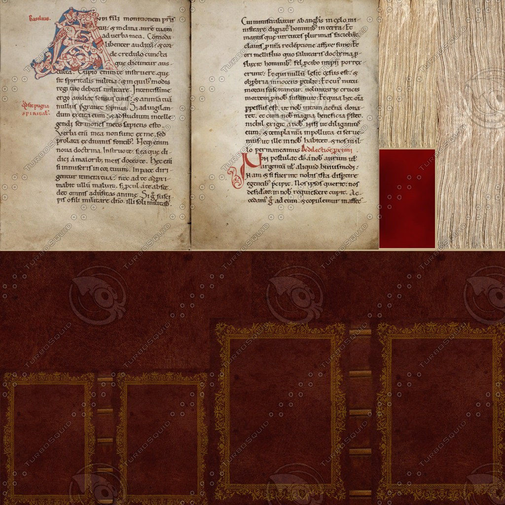 3d medieval book