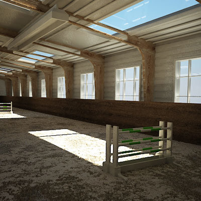 3d stables horse riding
