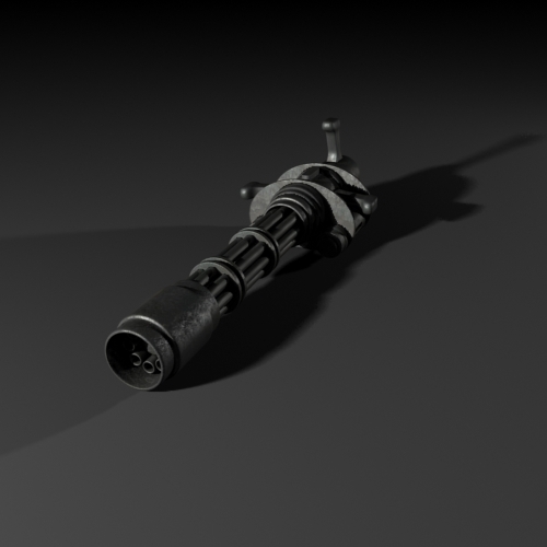 mini gun 3d model