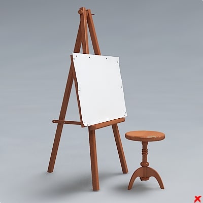 3d easel model