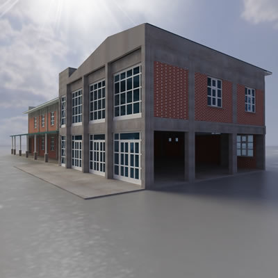 multi purpose building 3d model