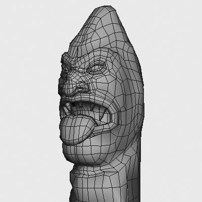 gargoyle face corner 3d model