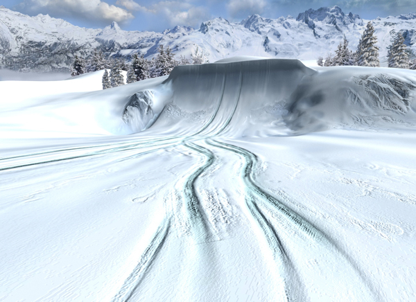 snow scene 3d model