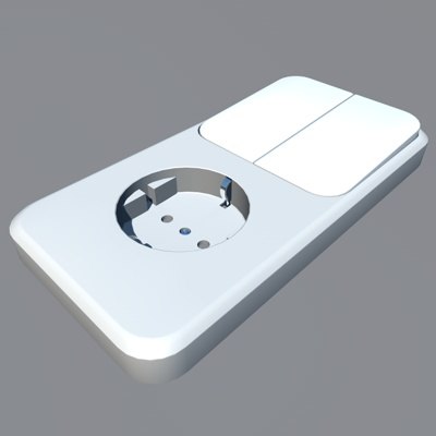 3d model switch power socket
