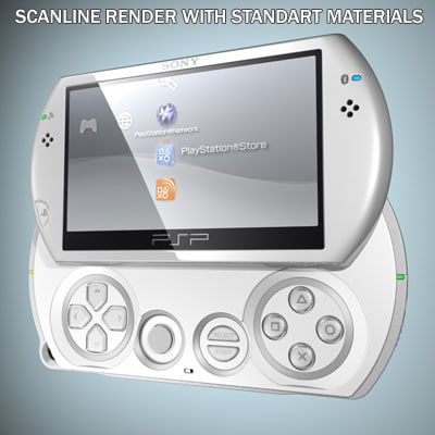 sony psp 3d model