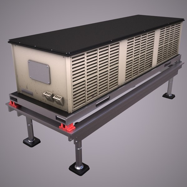 3d model hvac rooftop cooling unit