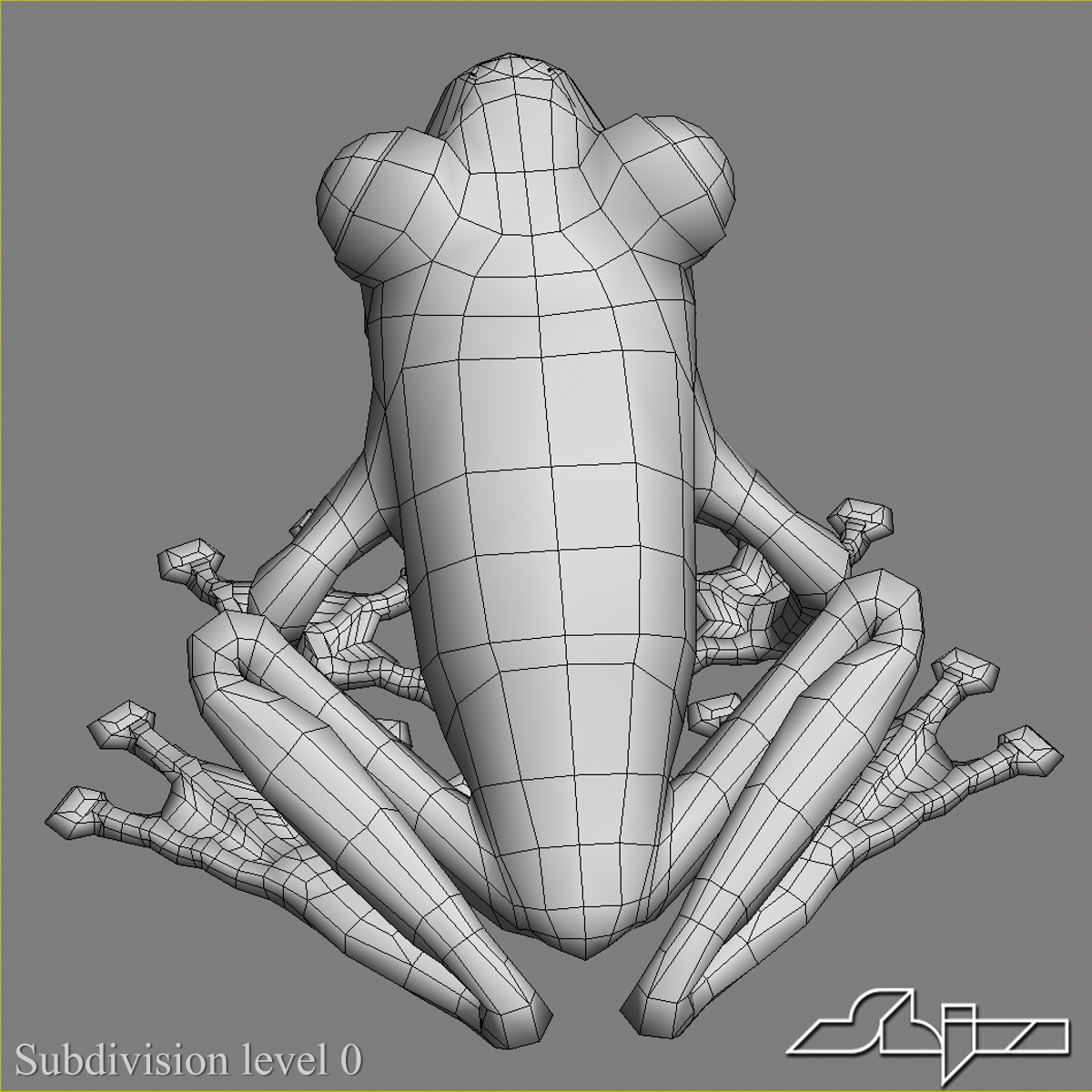 3d model frog amphibian