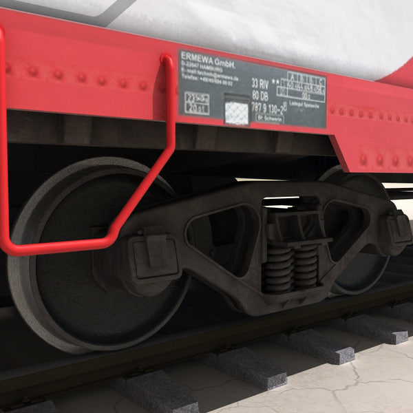 realistic train goods wagons 3d model