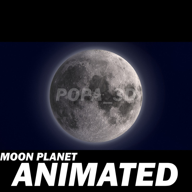 moon animation 3d model