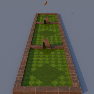 3d mini golf hole model