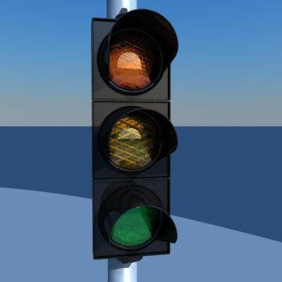 3d model traffic light