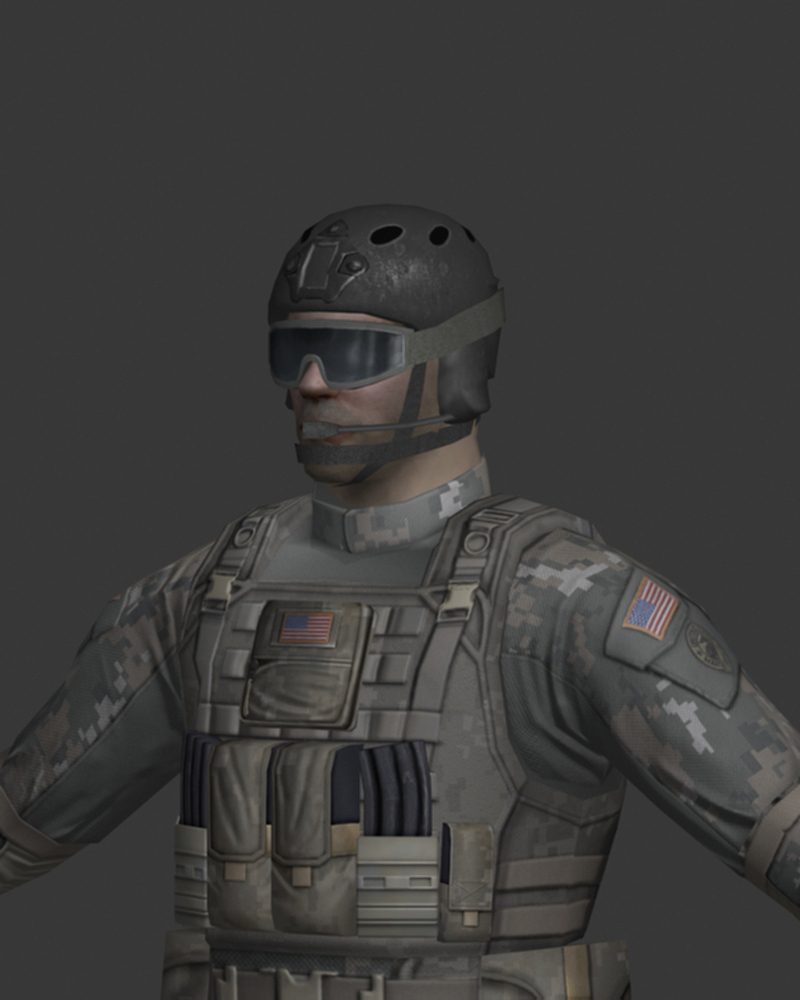 human military soldier 3d model