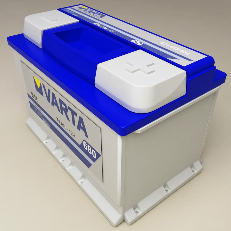 3d model of car battery