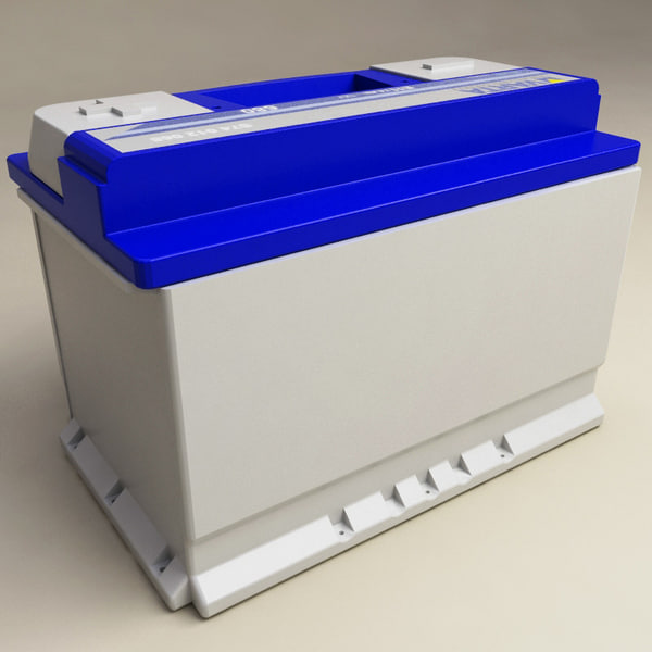 3d model of car battery