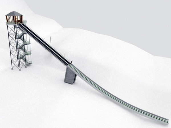 3d model ski jumping ramp