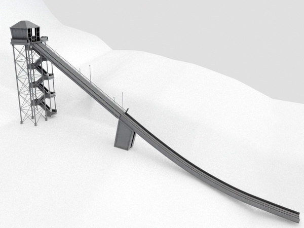 3d model ski jumping ramp