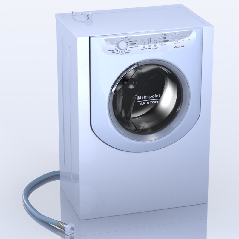 3d model of washing machine ariston aqualtis