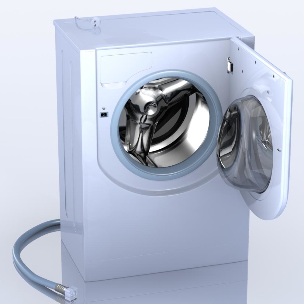 3d model of washing machine ariston aqualtis