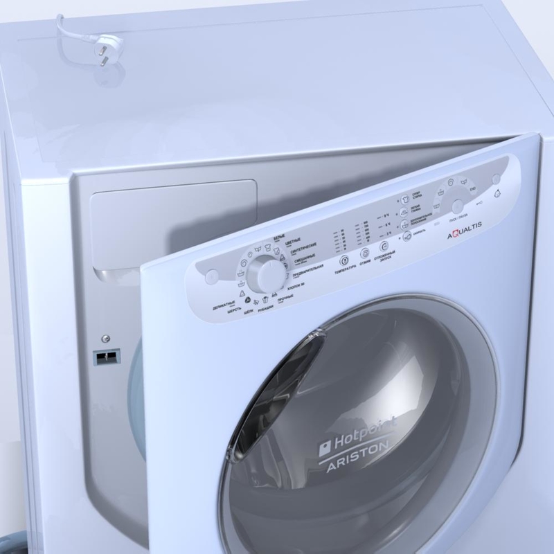 3d model of washing machine ariston aqualtis
