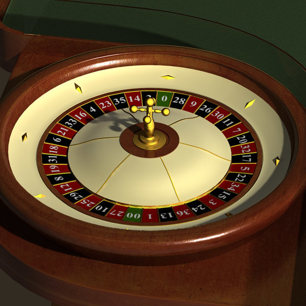 american roulette wheel table 3d model