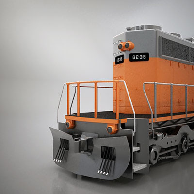 3d sd40 locomotive model