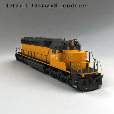 3d sd40 locomotive model