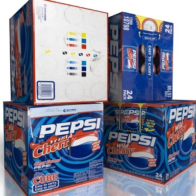 modelo 3d Cherry Pepsi Cube (paquete de 24) - TurboSquid 480834