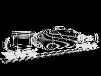 3d model torpedo car railroad