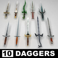 3ds max set medieval daggers