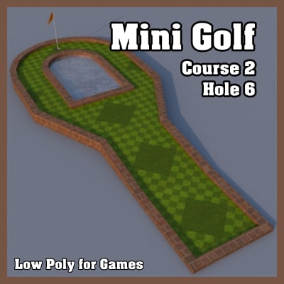 mini golf course2 3d 3ds
