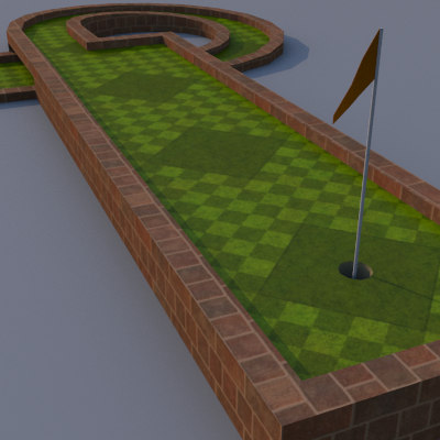 mini golf course2 3d 3ds