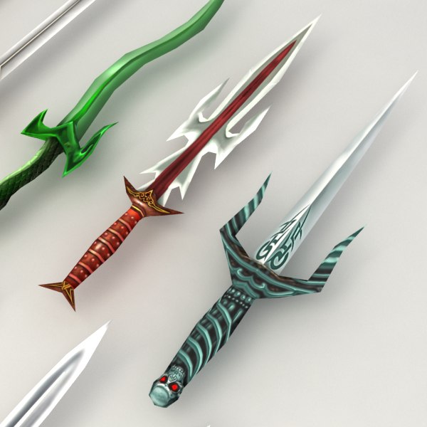 daggers fantasy 3d model