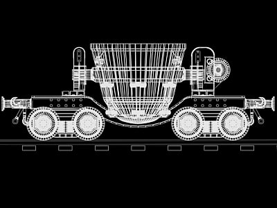 3d slag ladle car model