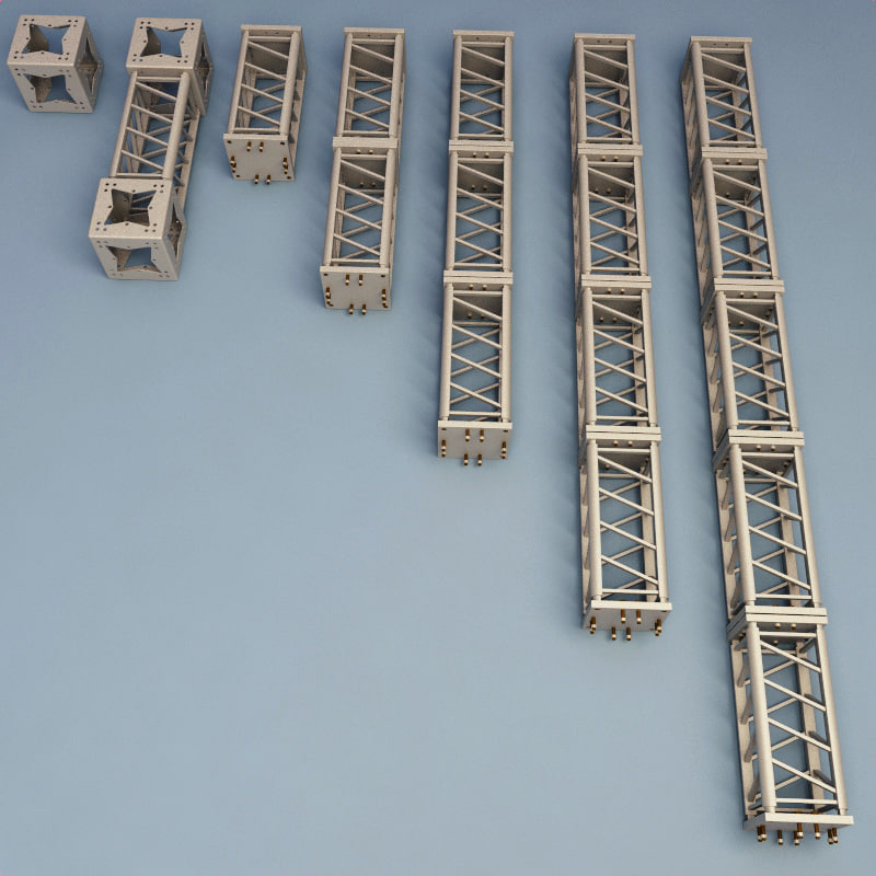 steel truss 3d model