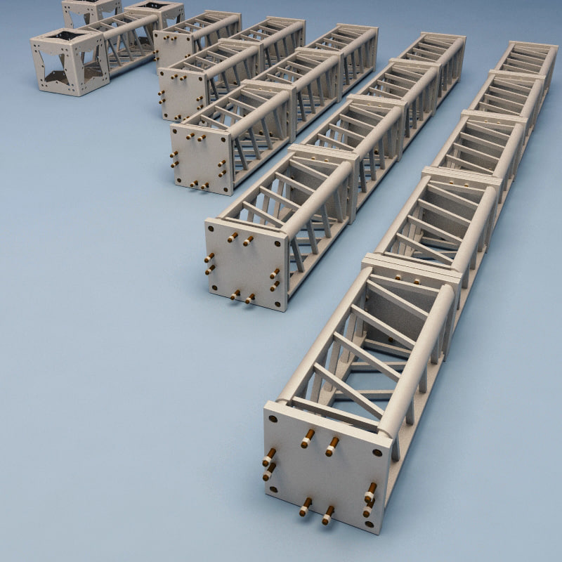 steel truss 3d model