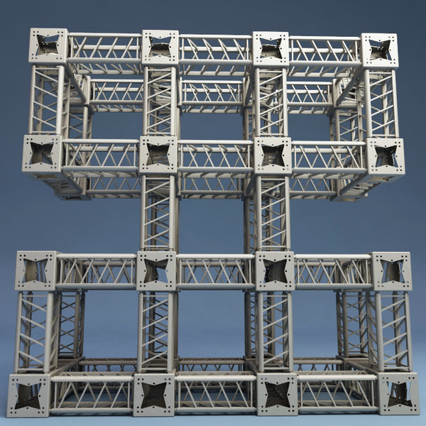 steel truss 3d model
