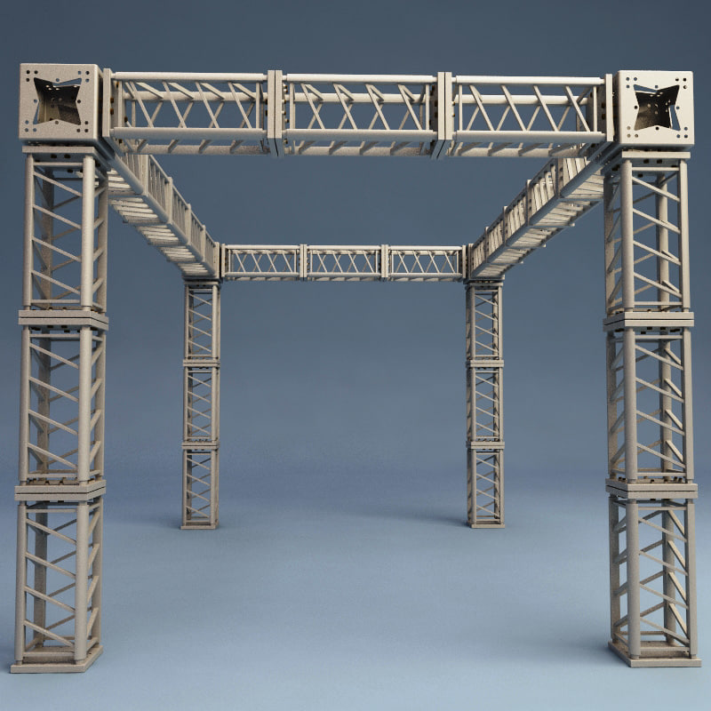 steel truss 3d model