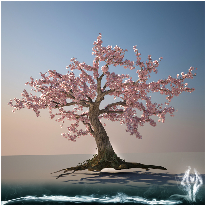 3d cherry tree
