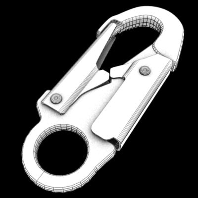 3d model of snap hook pin