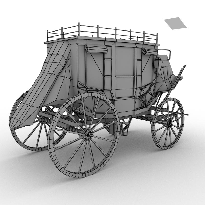 3d model of horse carriage