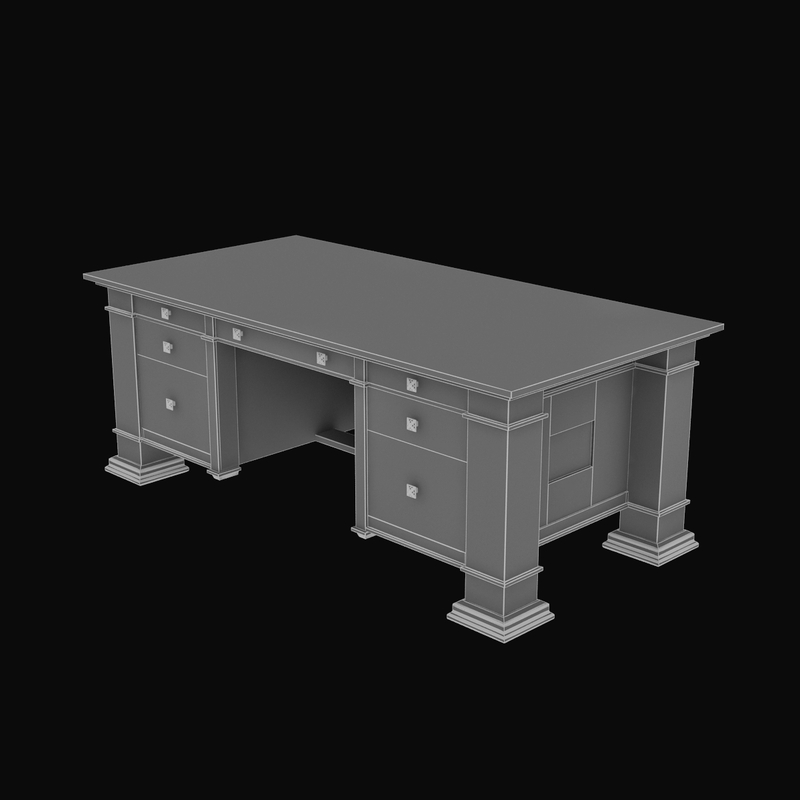 design table desk 3d dxf