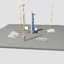 south korean naro launch pad 3d model