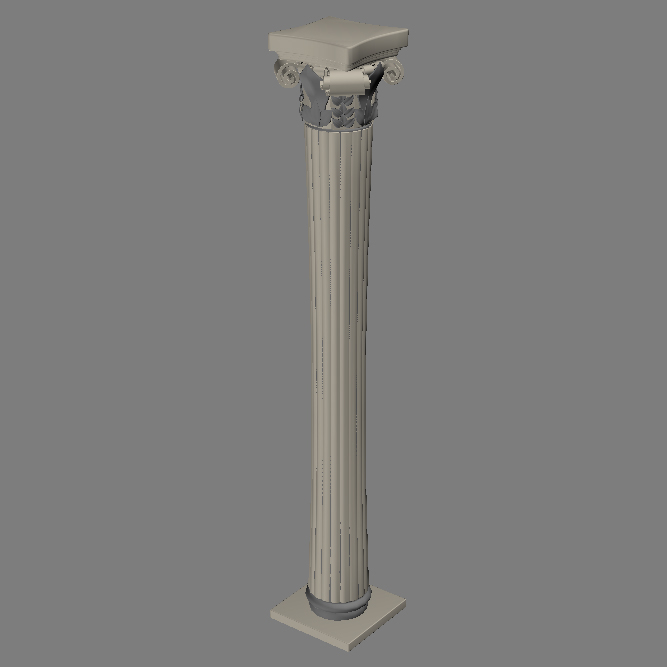 3d pillar rendering