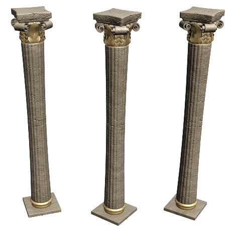 3d pillar rendering