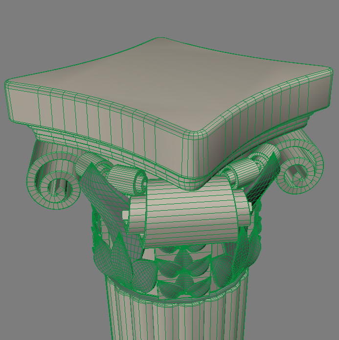 3d pillar rendering