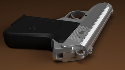 3d model walther gun