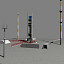 south korean naro launch pad 3d model